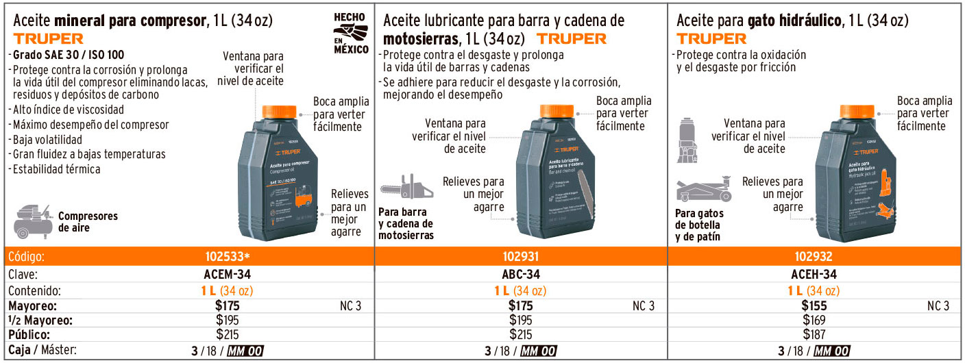 TRUPER - Aceites y lubricantes