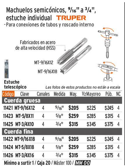 TRUPER - Machuelos, manerales, tarrajas y juegos