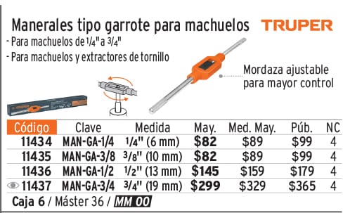 TRUPER - Machuelos, manerales, tarrajas y juegos