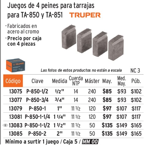 TRUPER - Machuelos, manerales, tarrajas y juegos