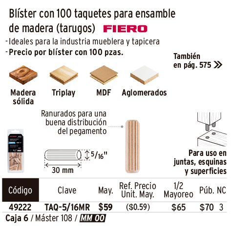 TRUPER - Tornillería / Taquetes plásticos, de madera y juegos