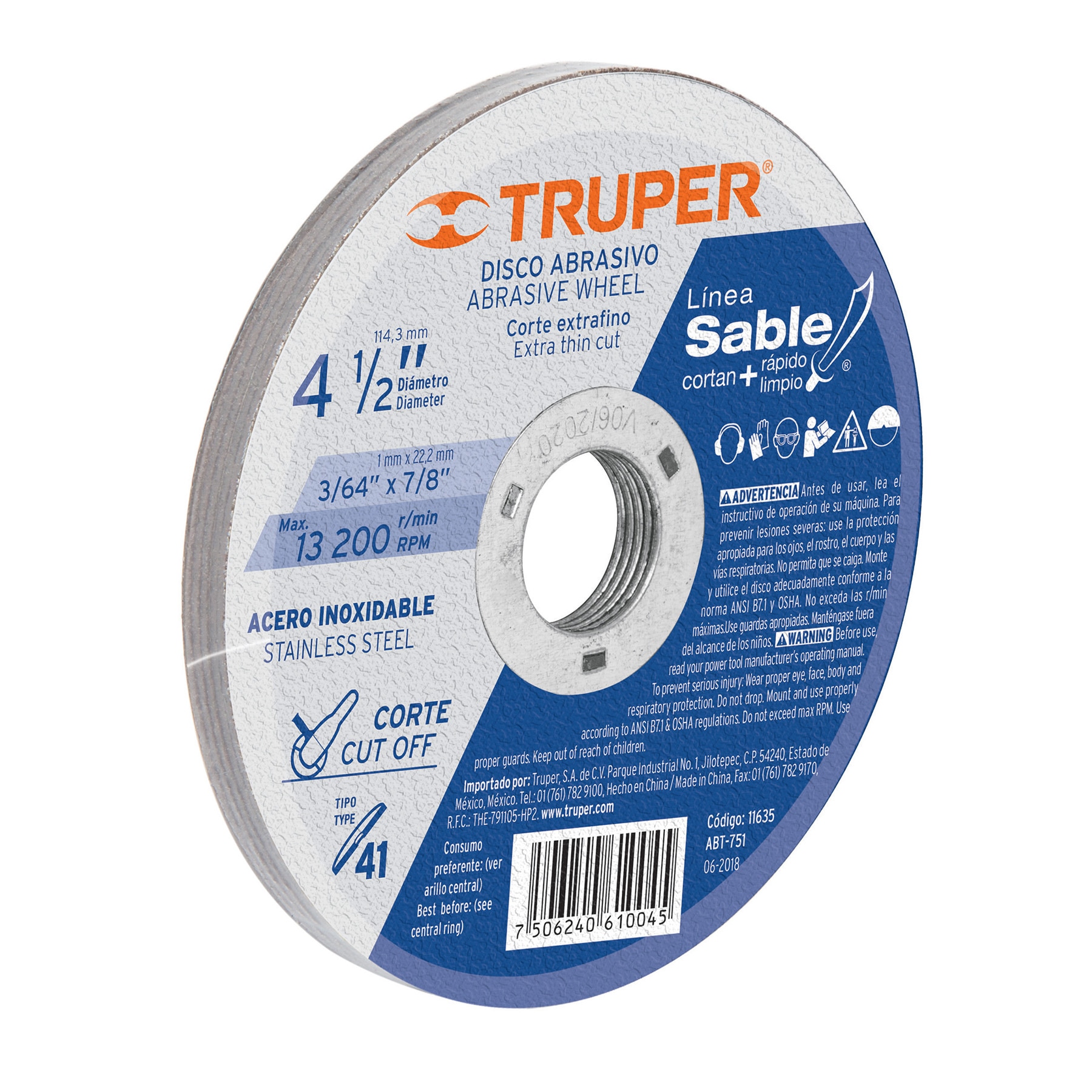 Ficha técnica 11635/ABT-751 Truper® - Es mucha herramienta