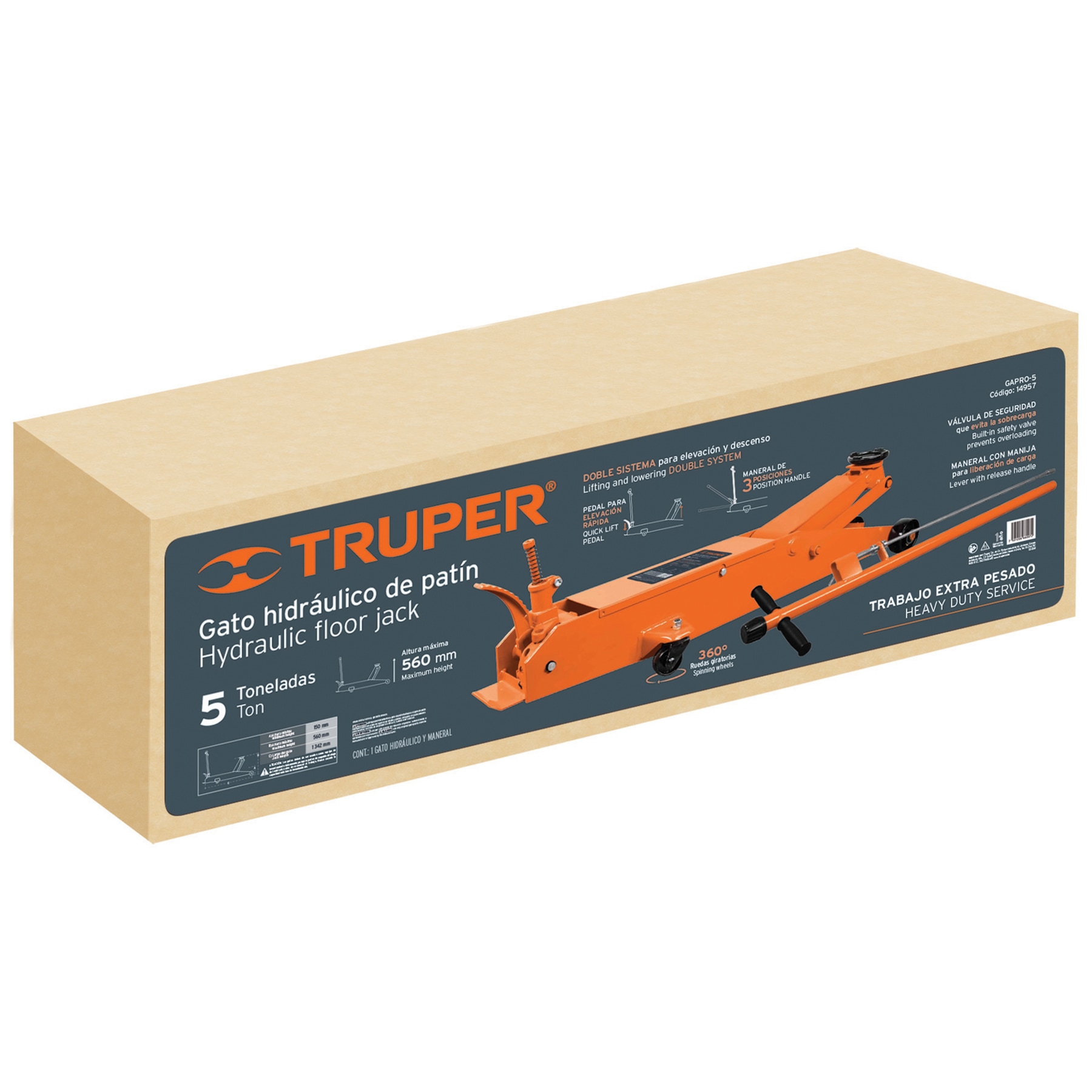 Ficha técnica 14957/GAPRO-5 Truper® - Es mucha herramienta
