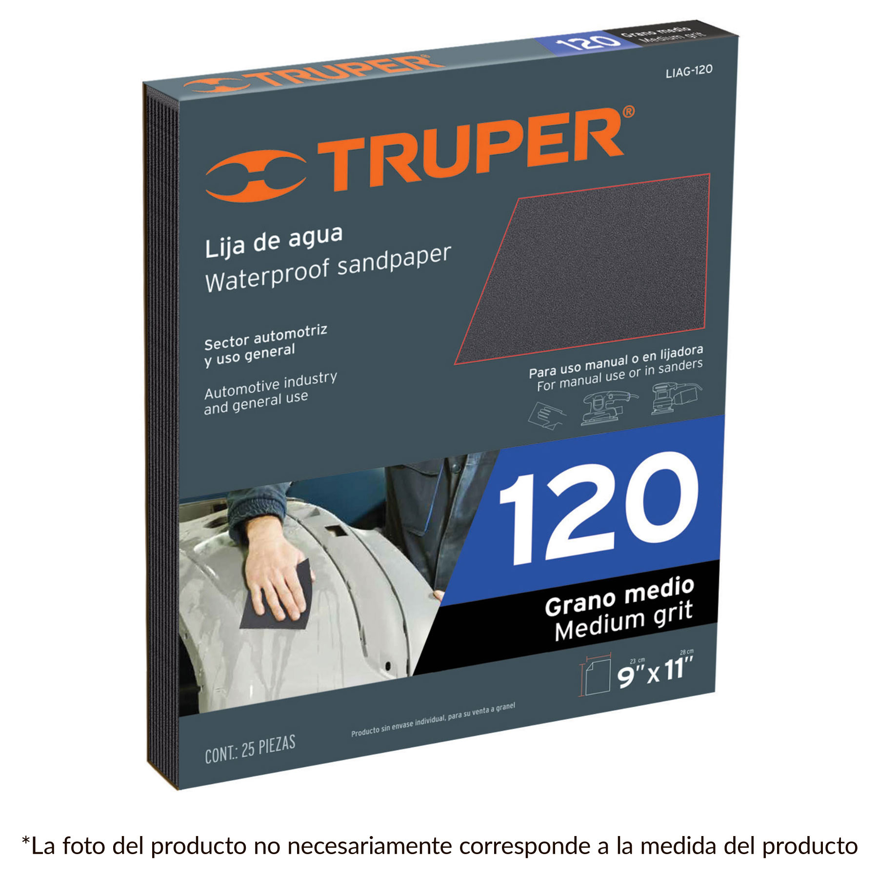Lija de agua, grano 600 Truper 11630 | Mundo Tool