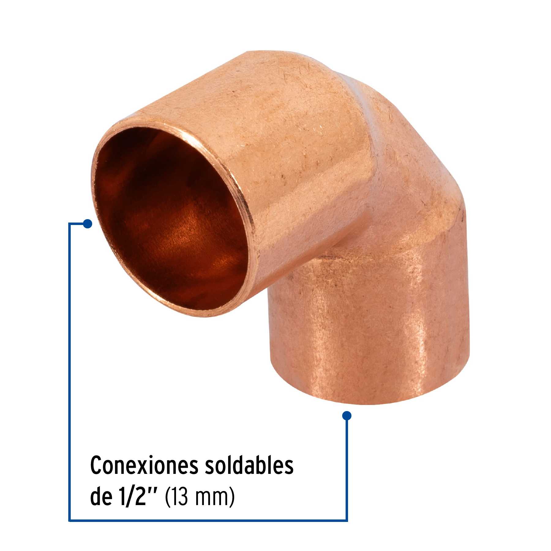 Codo 90° de cobre de 1/2, FOSET - Truper - Grupo Ferre-Max