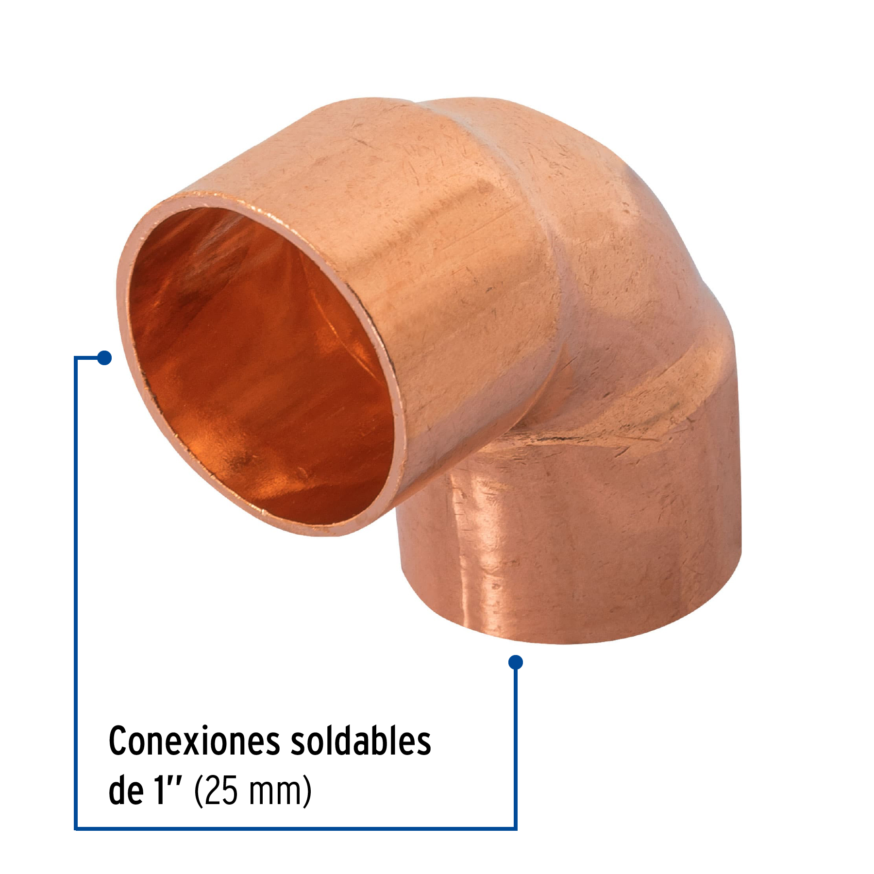 Codo 90° de cobre de 1, FOSET - Truper - Grupo Ferre-Max