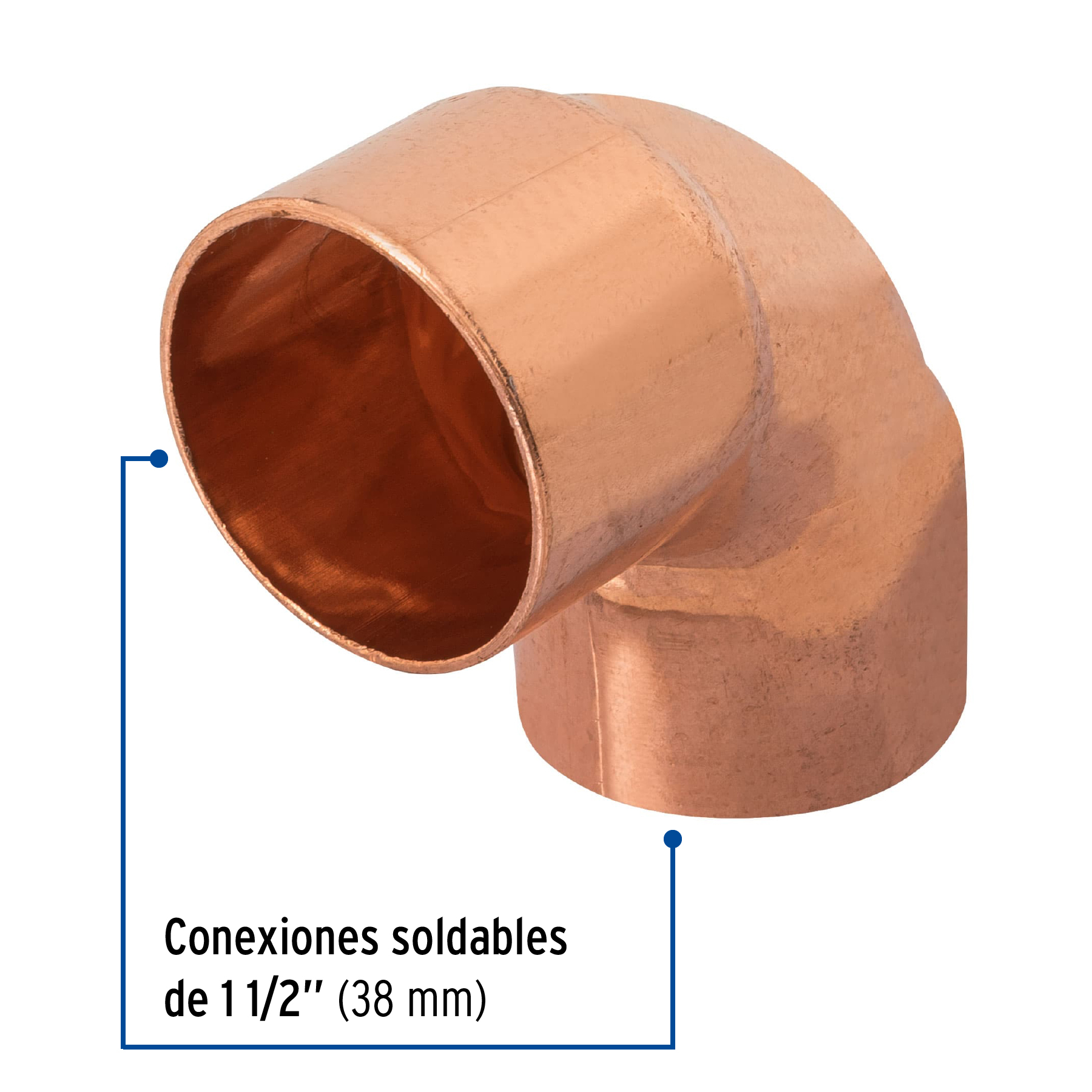 Codo 90° de cobre de 1-1/2, FOSET - Truper - Grupo Ferre-Max