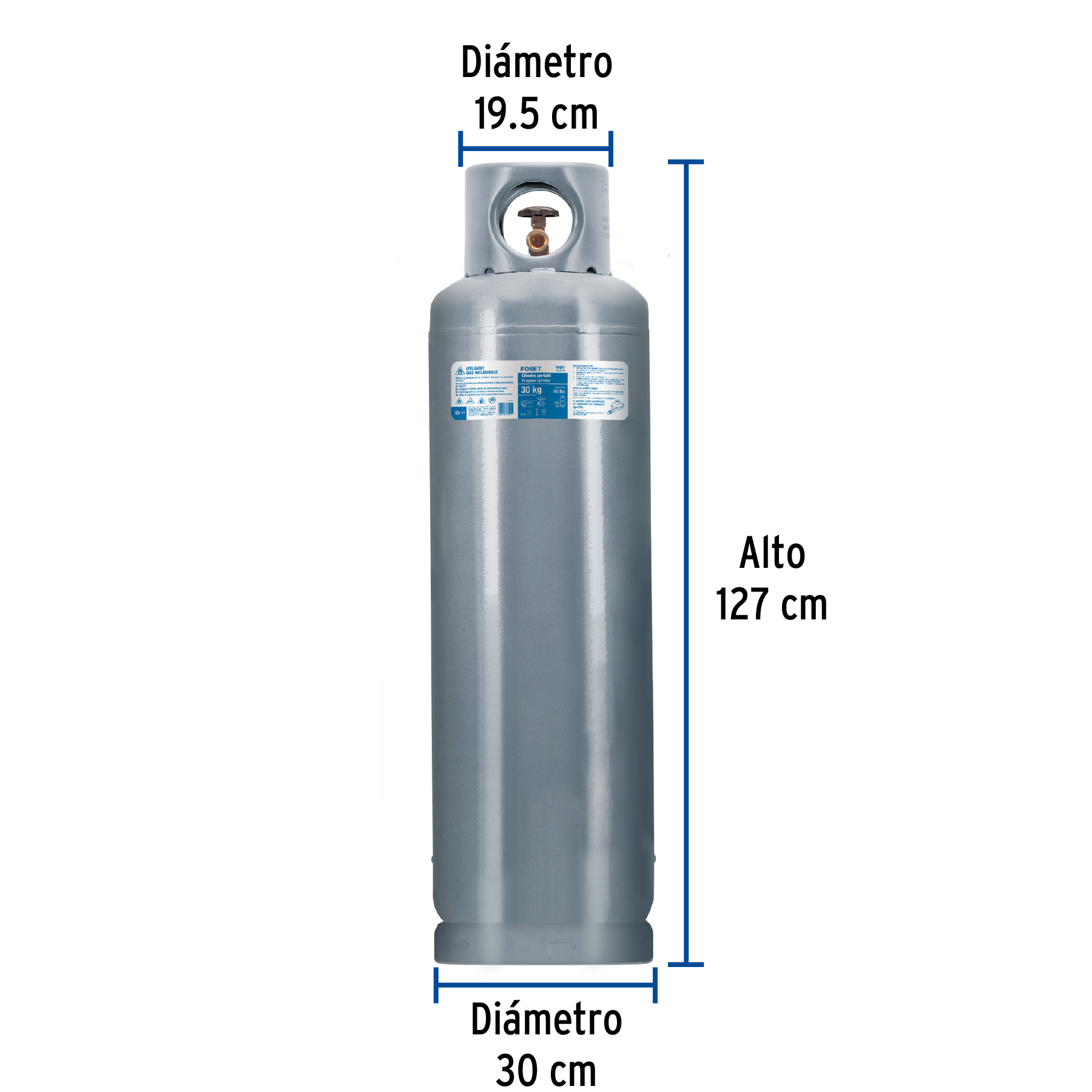 Ficha Tecnica Cilindro Port til Para Gas LP 30kg 66lb Foset