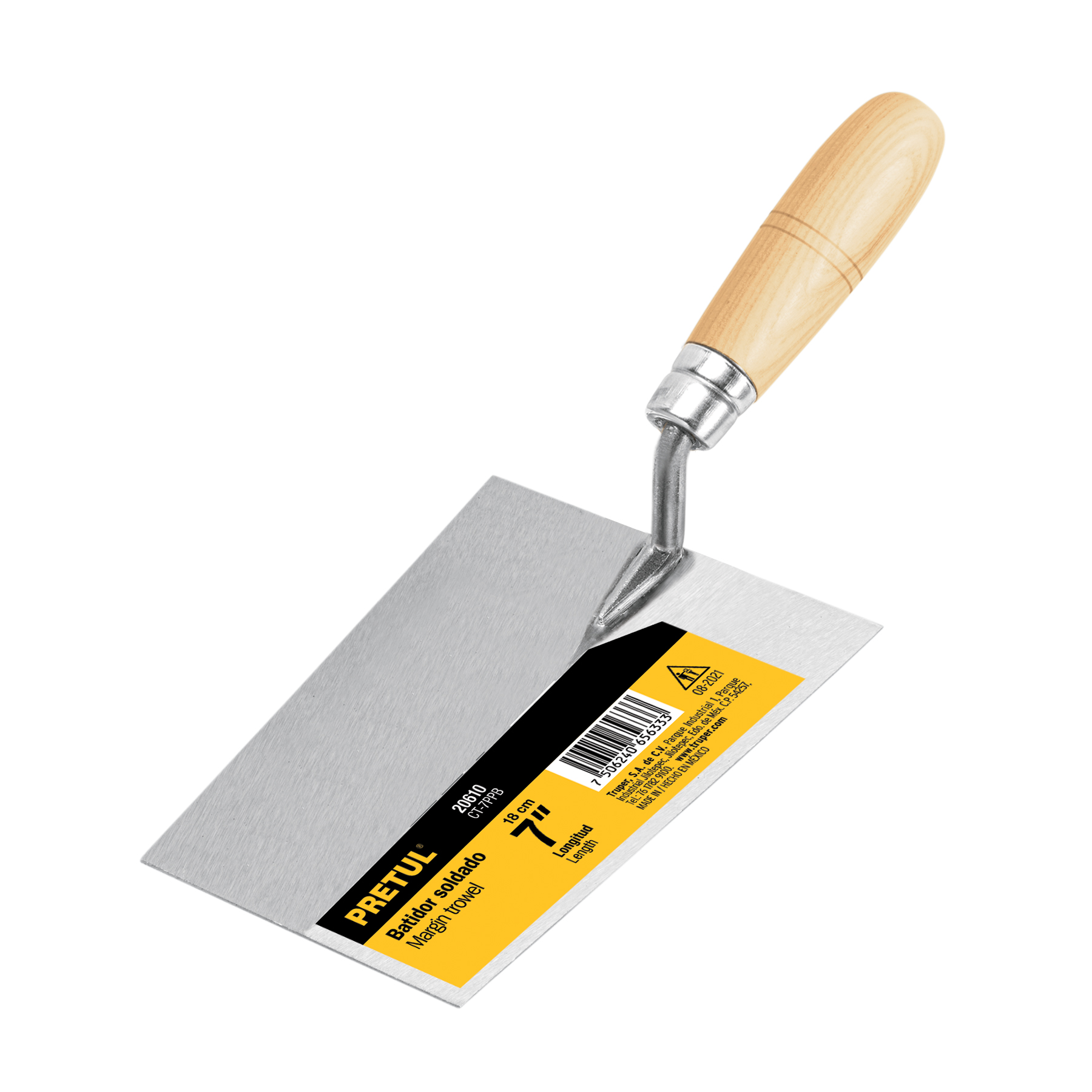 Ficha Tecnica Cuchara para albañil, 7" yesera, Pretul, Perú