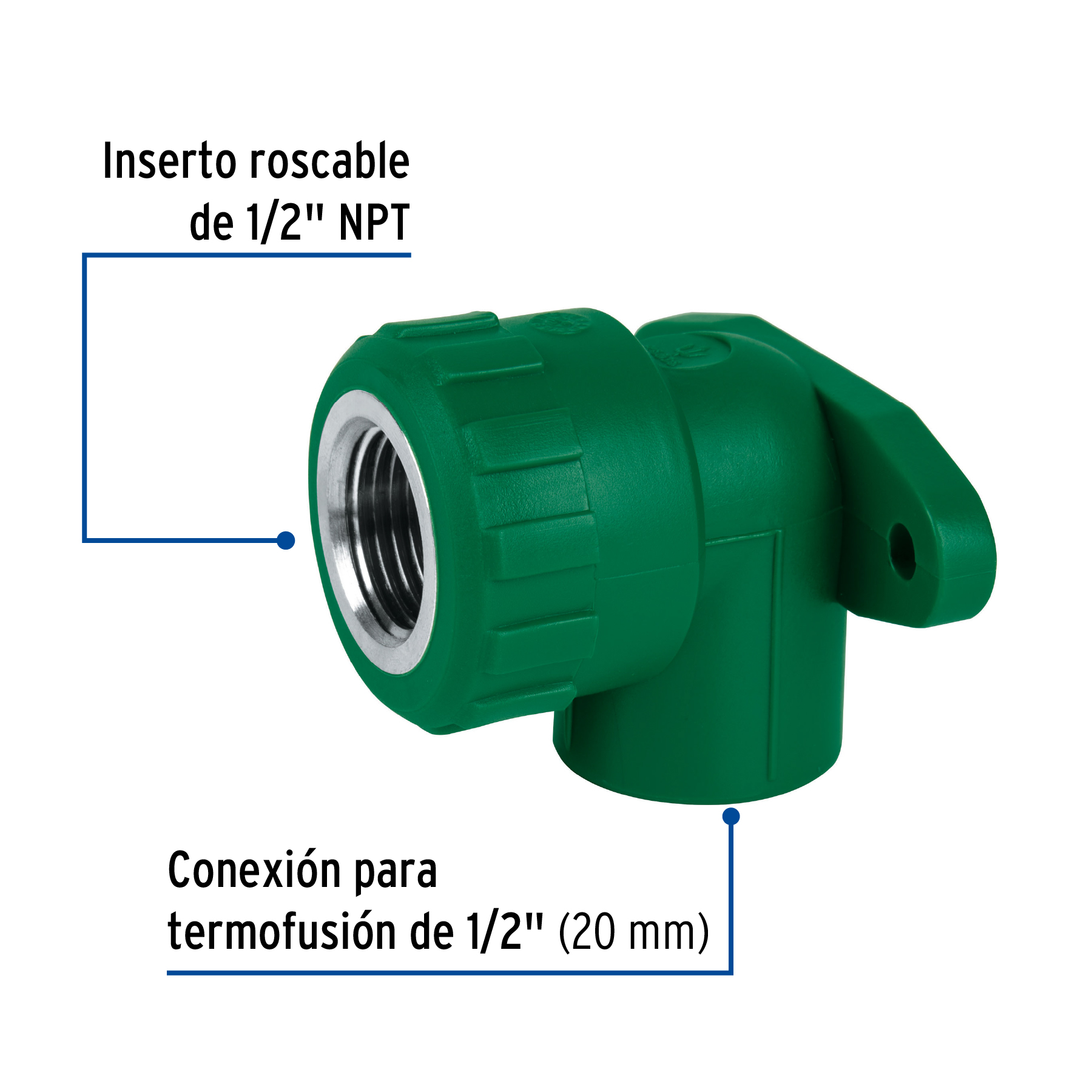 Ficha Tecnica Codo oreja 90° PPR, 1/2 Ficha Tecnica Codo oreja 90° PPR, 1/2