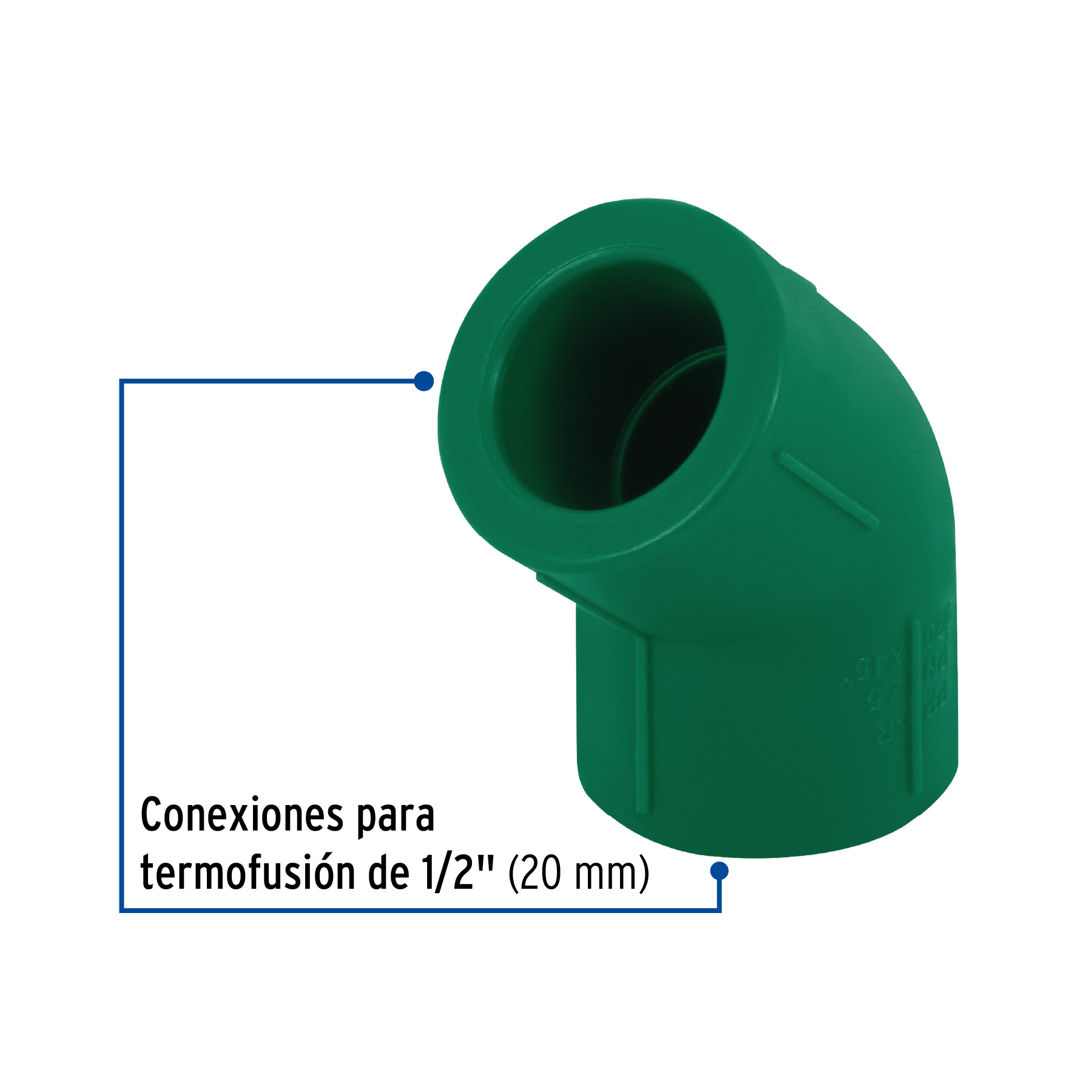 Codo 45° de PPR, 1/2 (20mm), FOSET - Truper - Grupo Ferre-Max