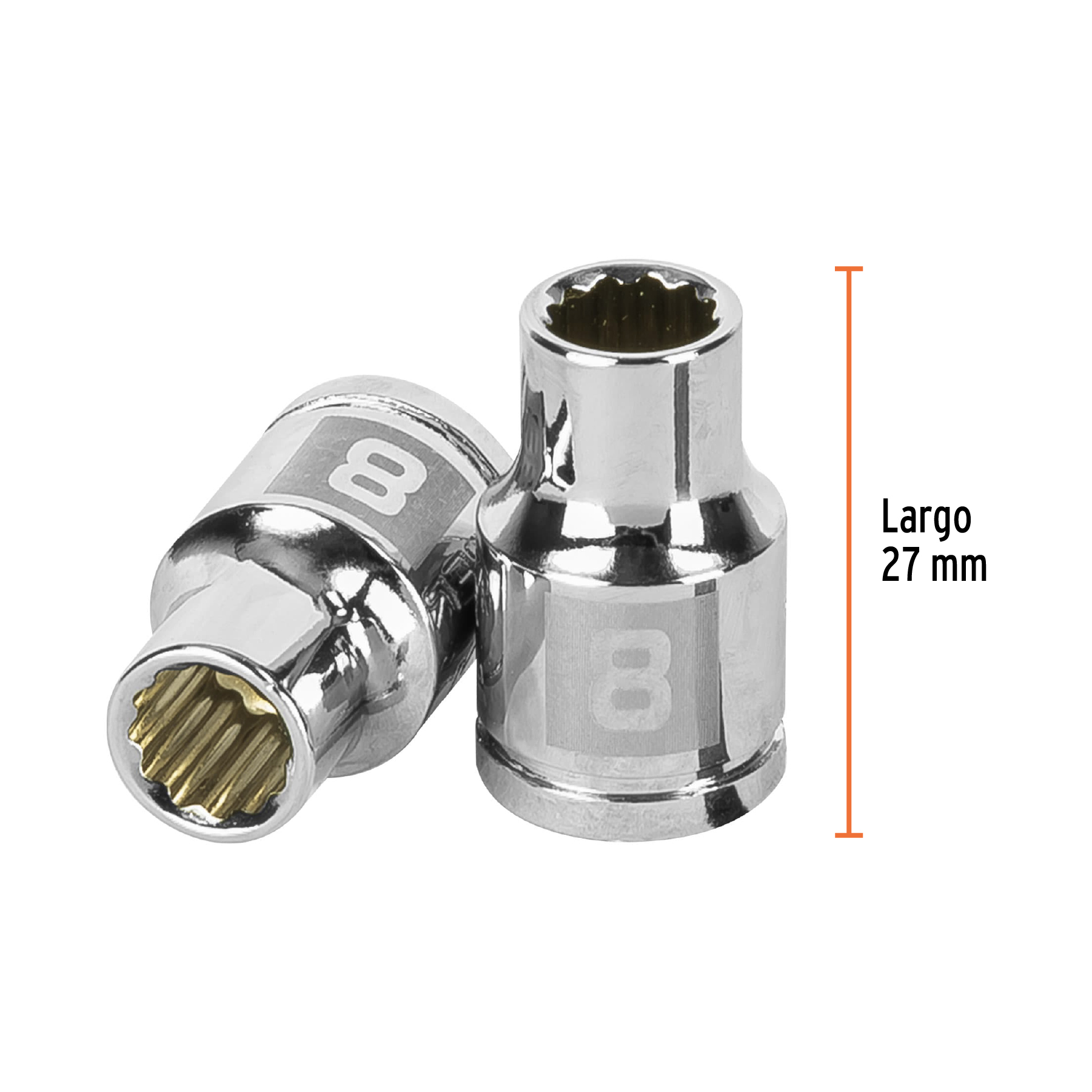 Dado de 8 mm, 12 puntas, cuadro 3/8, Truper - Grupo FERREMAX