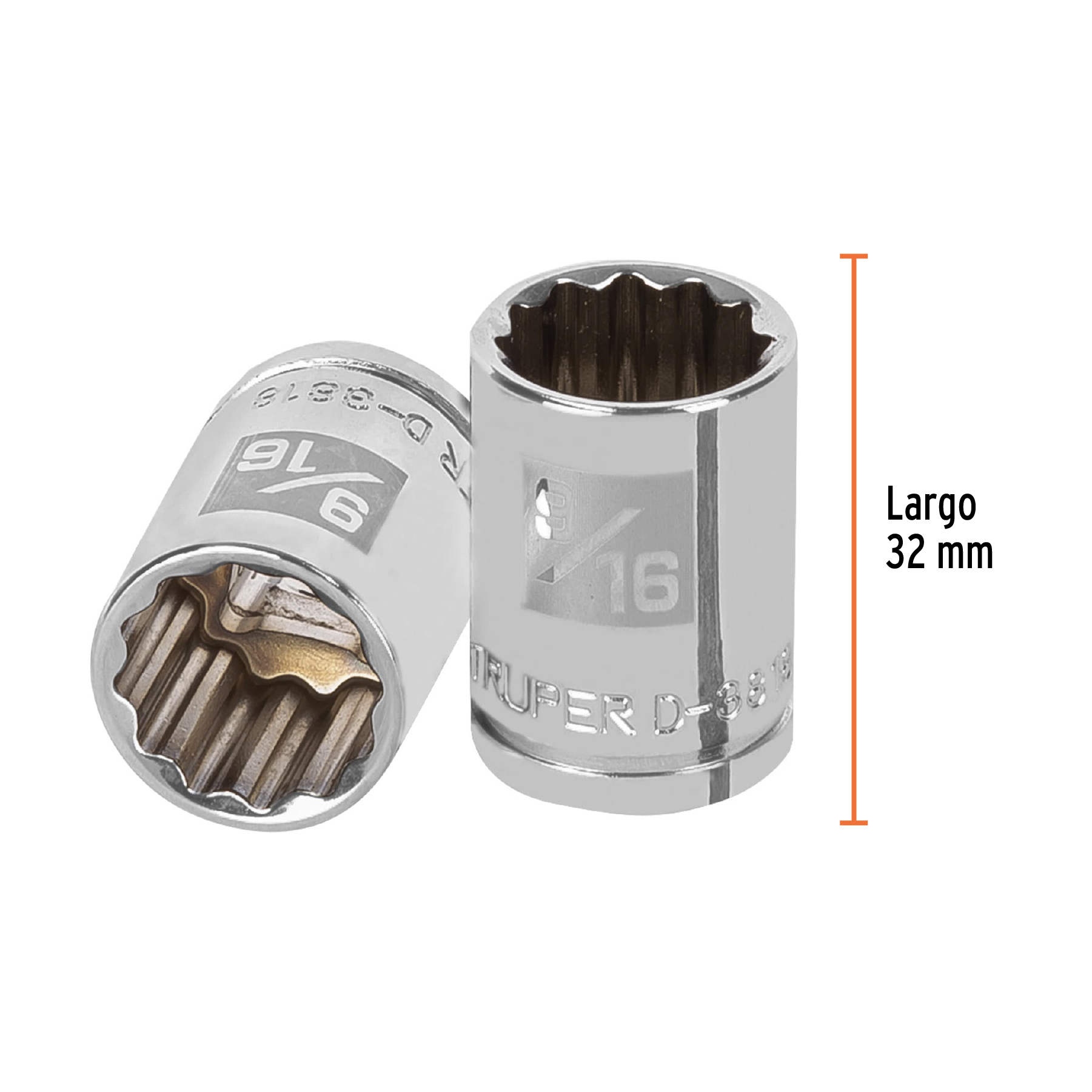 Dado de 9/16', 12 puntas, cuadro 3/8', Truper - Grupo FERREMAX