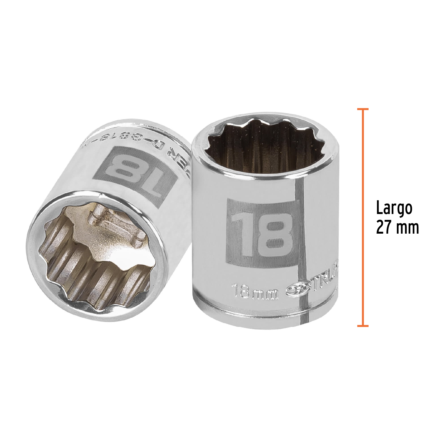 Dado de 18 mm, 12 puntas, cuadro 3/8', Truper - Grupo FERREMAX