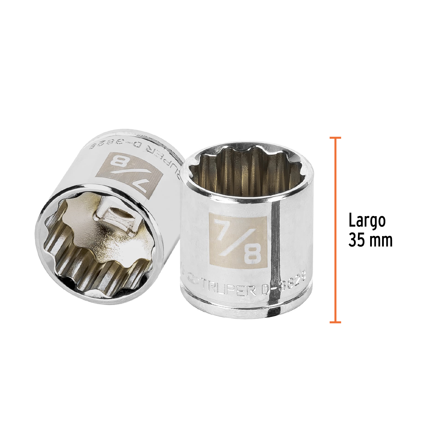 Dado de 7/8, 12 puntas, cuadro 3/8, Truper - Grupo FERREMAX