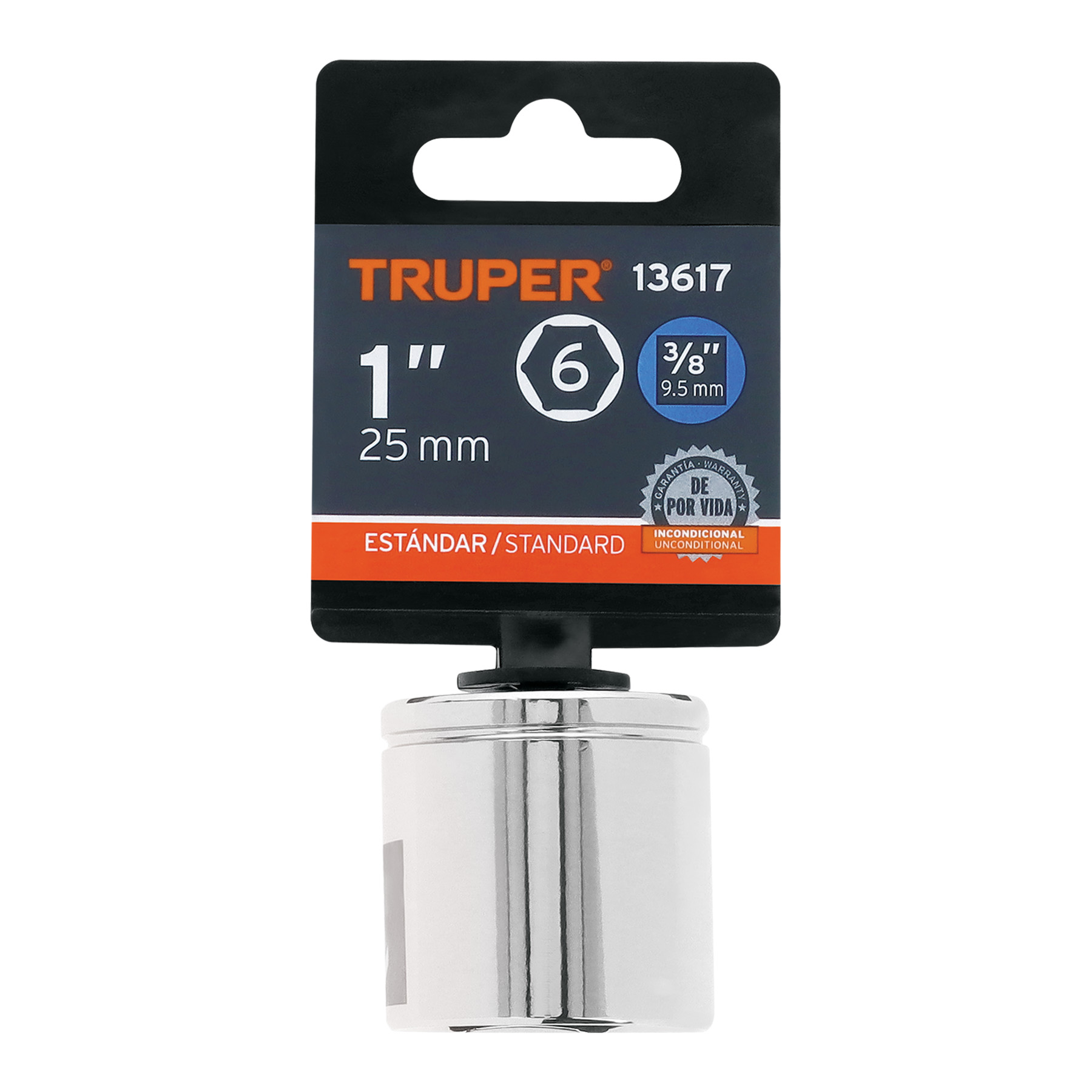 Dado de 1', 6 puntas, cuadro 3/8', Truper - Grupo FERREMAX