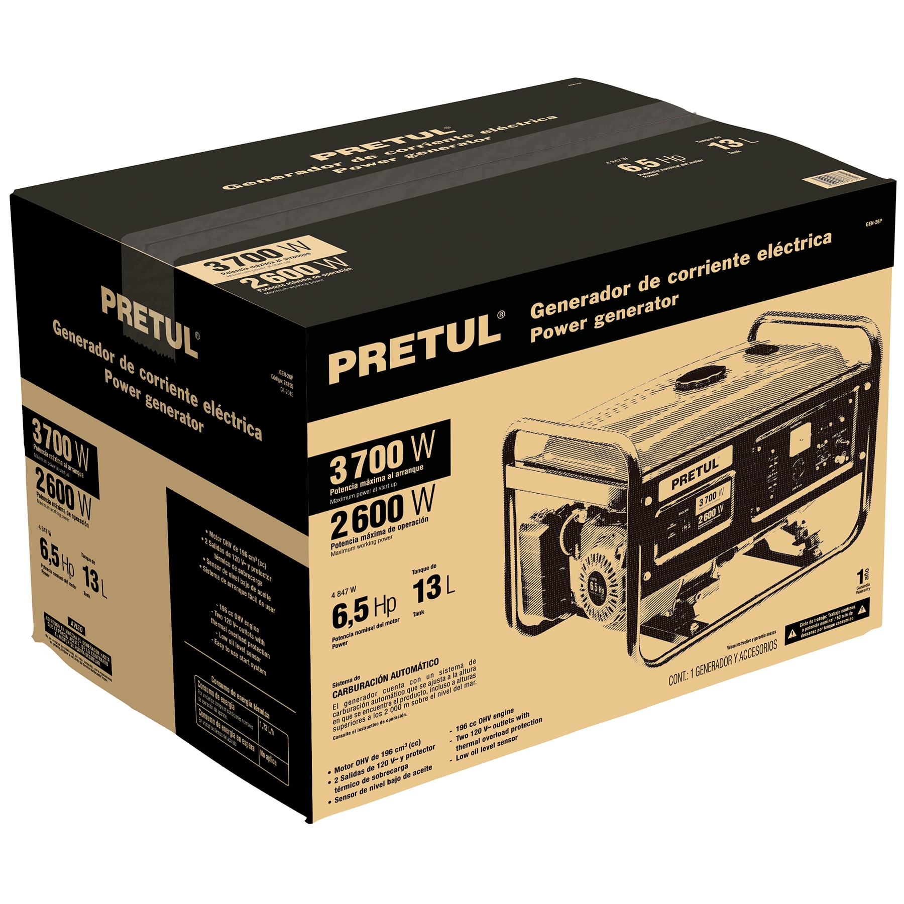 Ficha técnica 24355/GEN-26P Truper® - Es mucha herramienta