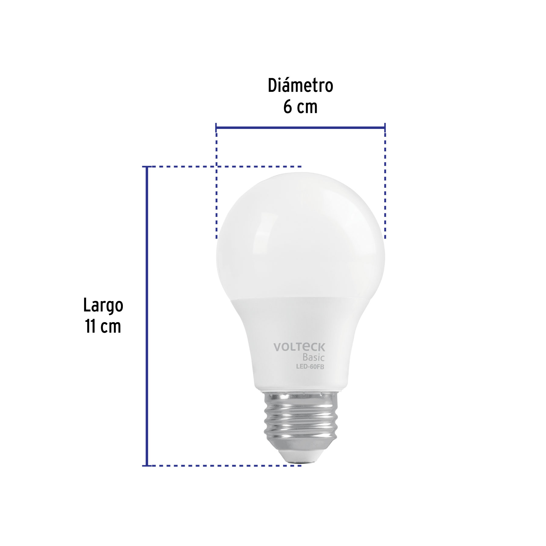 Lámpara LED A19 8 W (equiv. 60 W), luz de día, caja, Basic - Truper - Grupo Ferre-Max