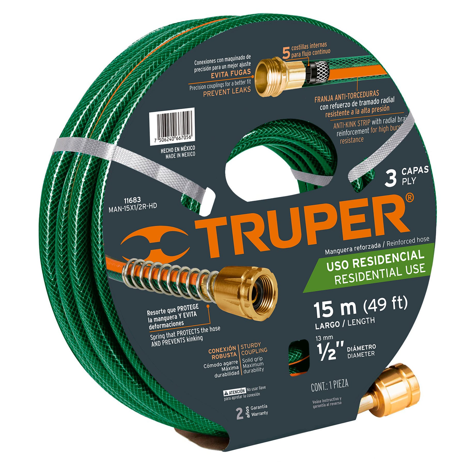 Ficha técnica 11683/MAN-15X1/2R-HD Truper® - Es mucha herramienta