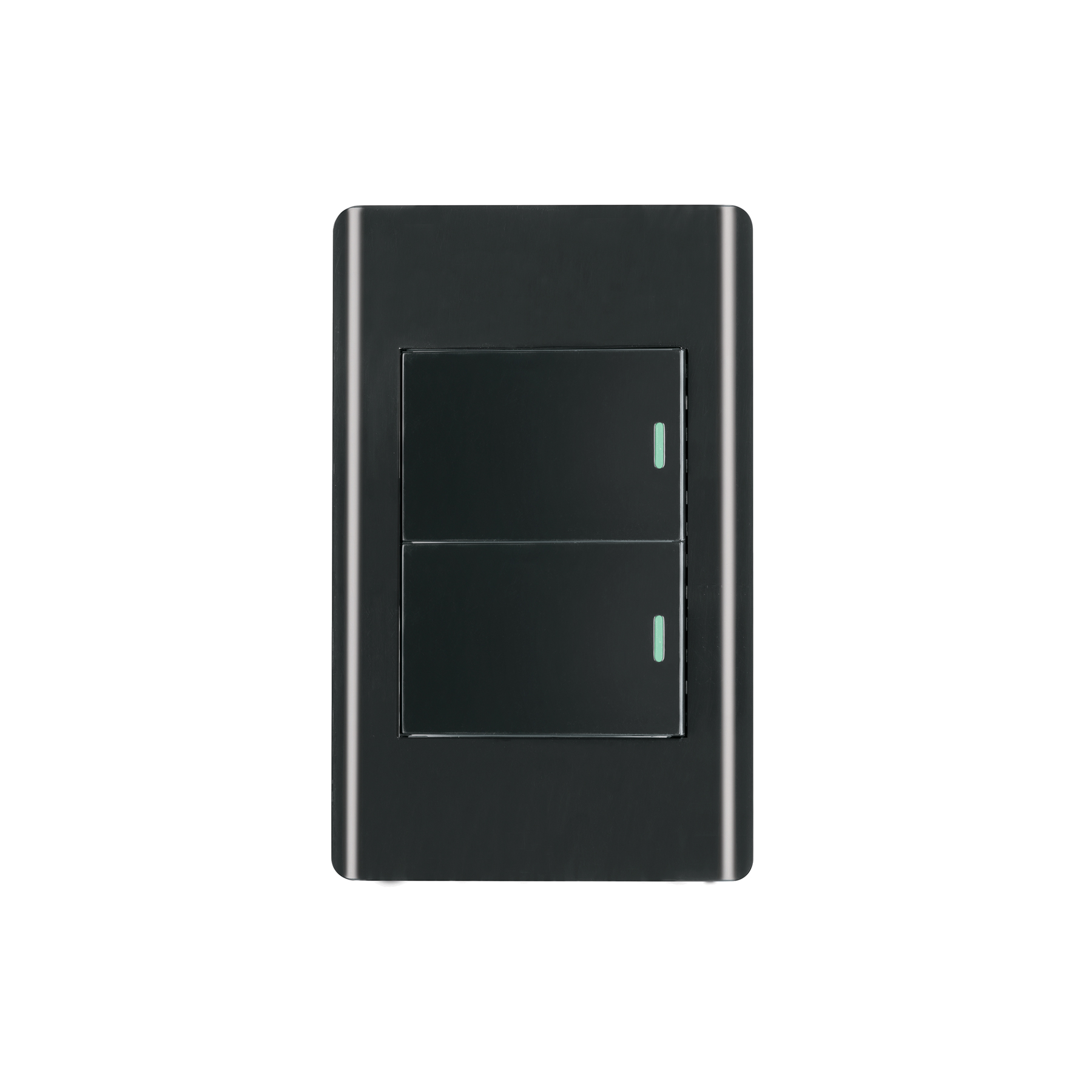 Placa armada negra 2 interruptores 1.5 módulos, Lisboa - Truper - Grupo Ferre-Max