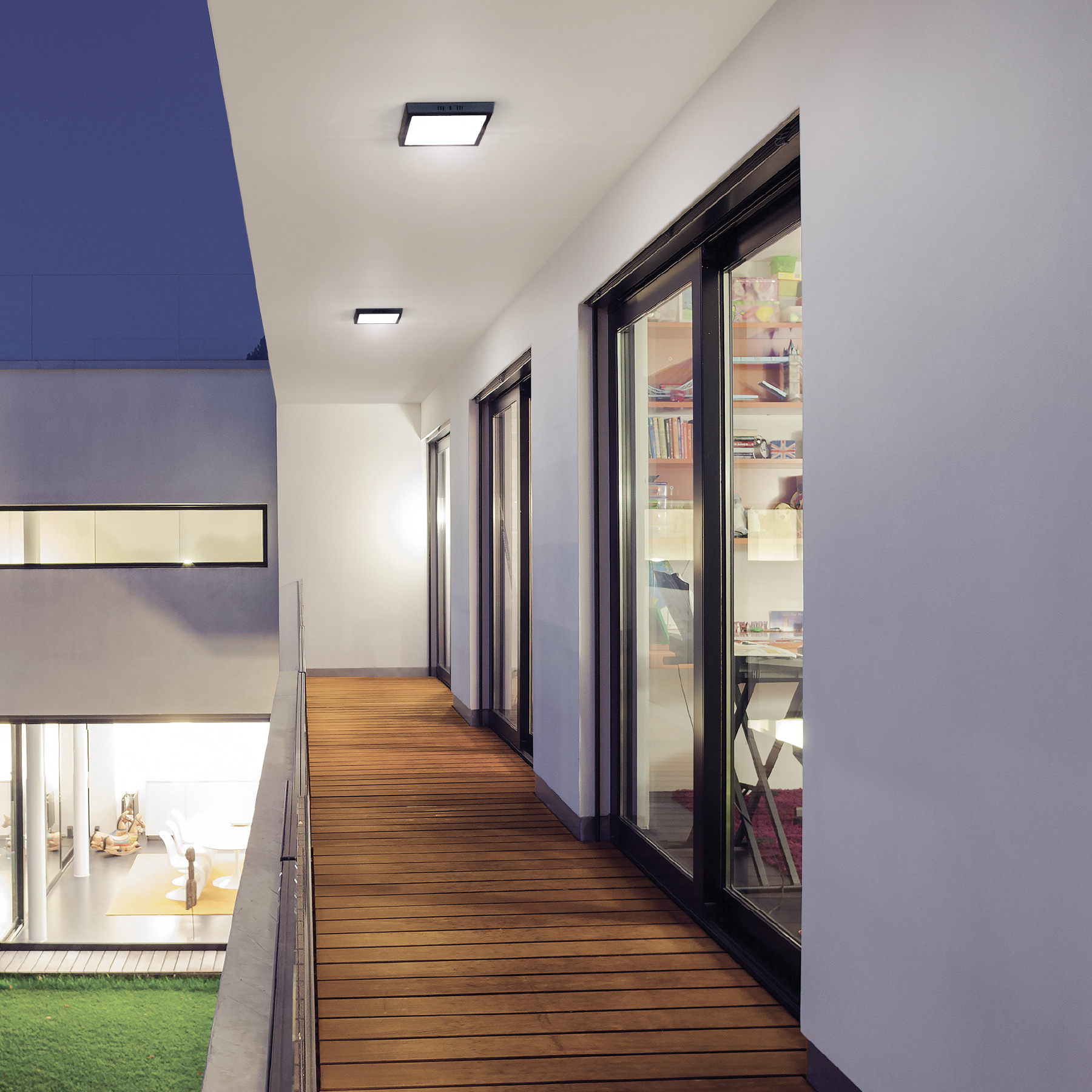 Ficha Tecnica Luminario LED tipo plafón 6 W, cuadrado, luz de día, negro