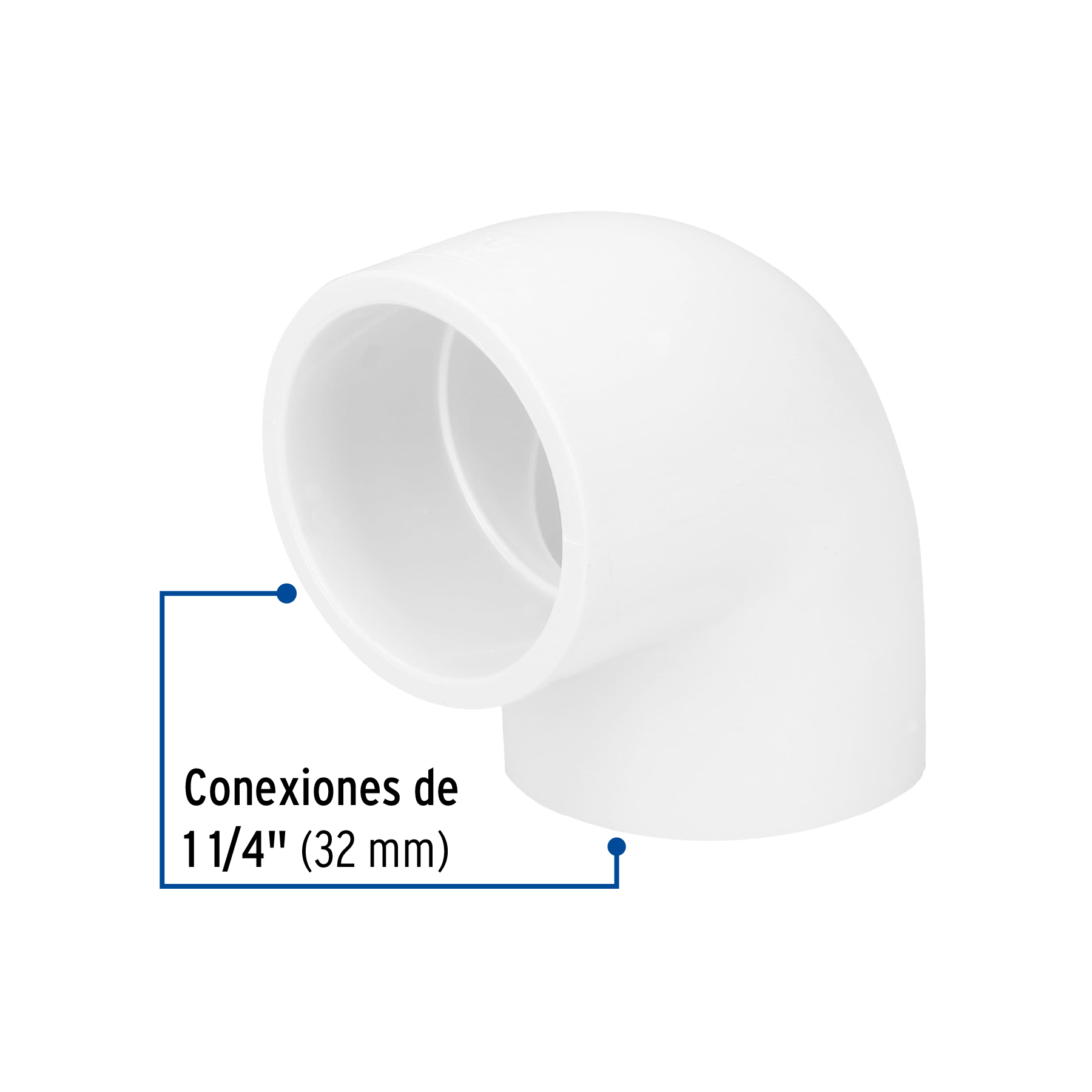 Codo 90° de PVC de 1-1/4, Foset - Truper - Grupo Ferre-Max