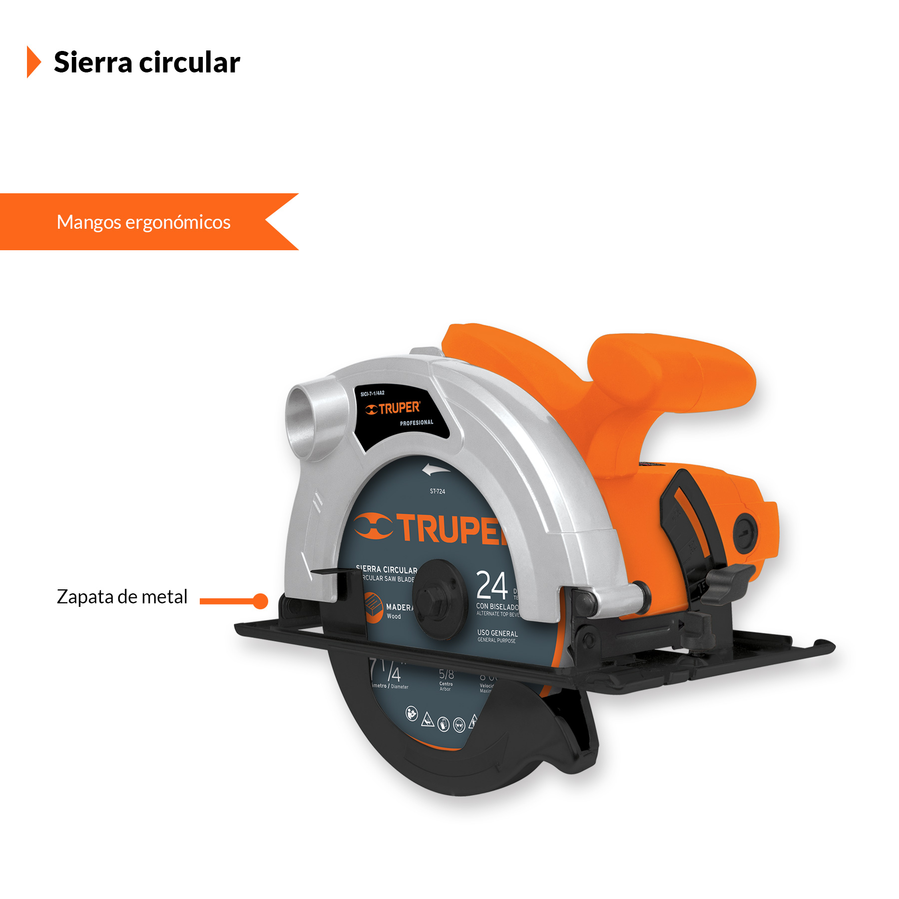 Ficha técnica 16697/SICI-7-1/4A2 Truper® - Es mucha herramienta