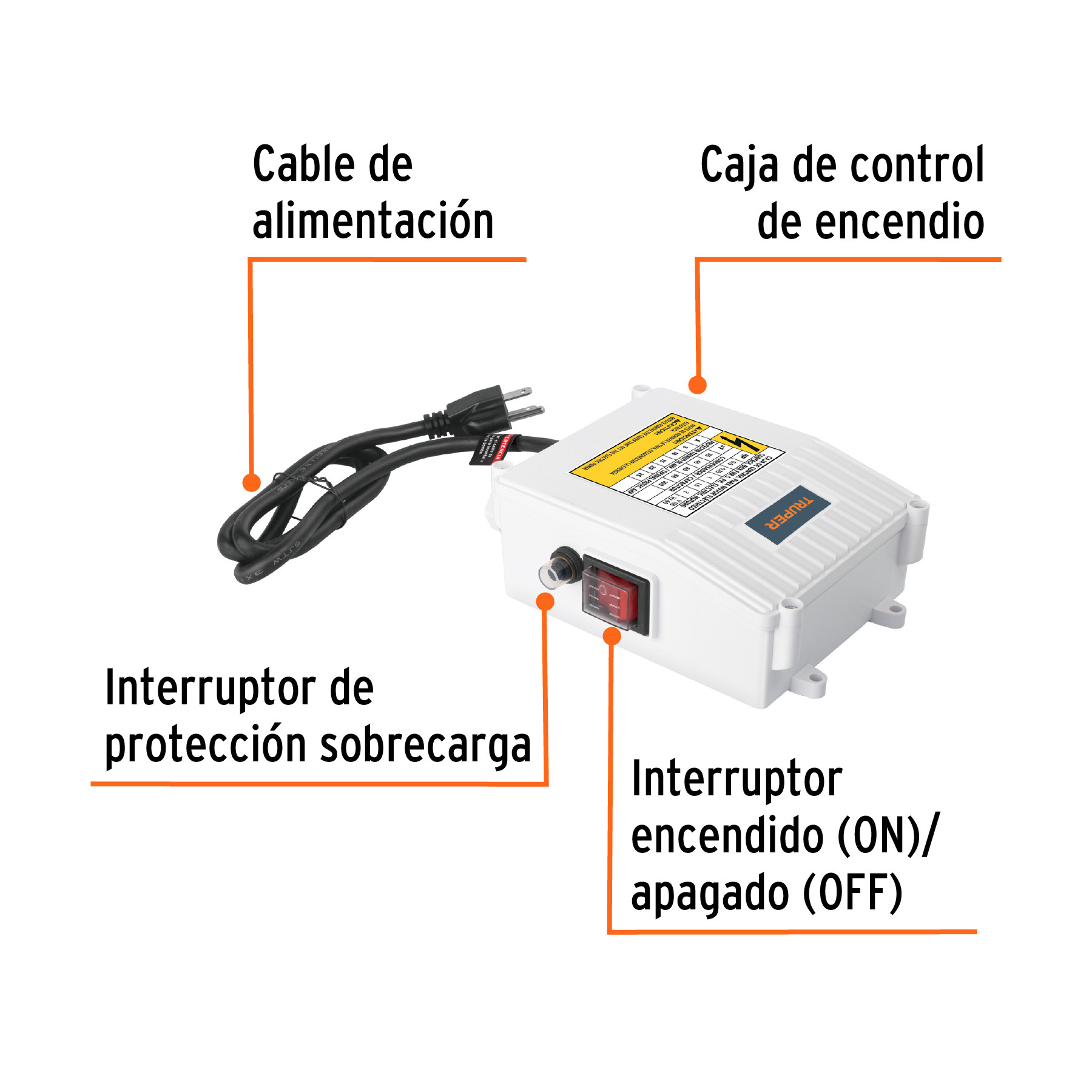 Caja de control para bomba tipo bala 1 HP, Truper, Para Máquinas ...