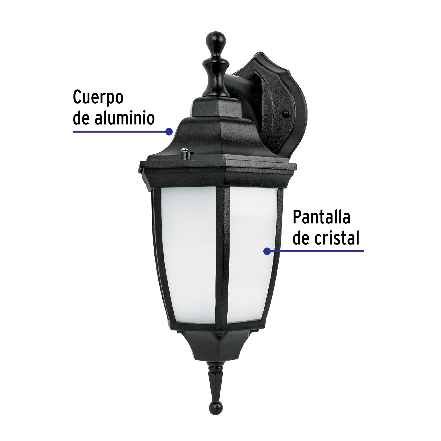Arbotante de LED 8 W tipo farol suspendido negro, Volteck, Arbotantes ...