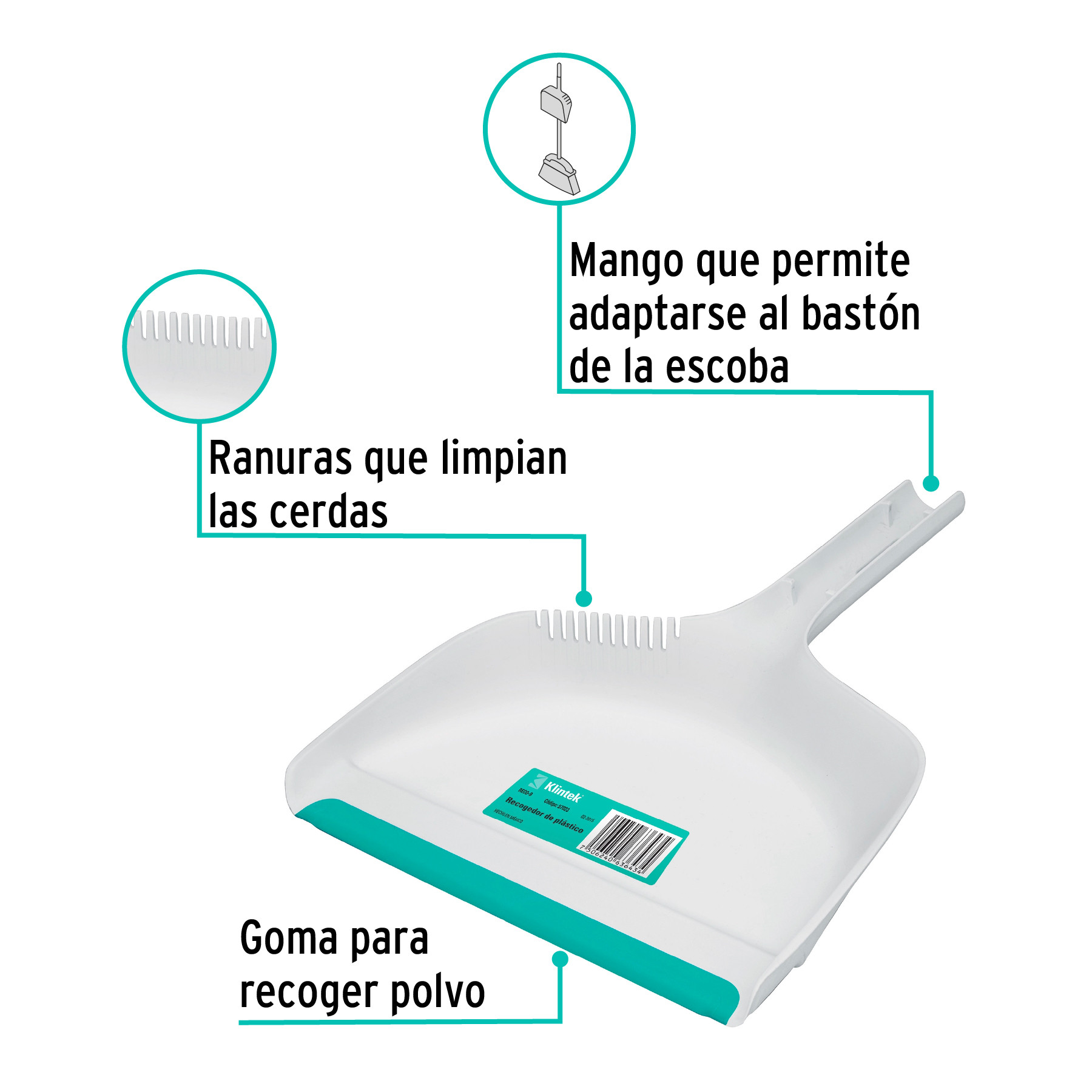 Recogedor de plástico, Klintek, Recogedores, 57023
