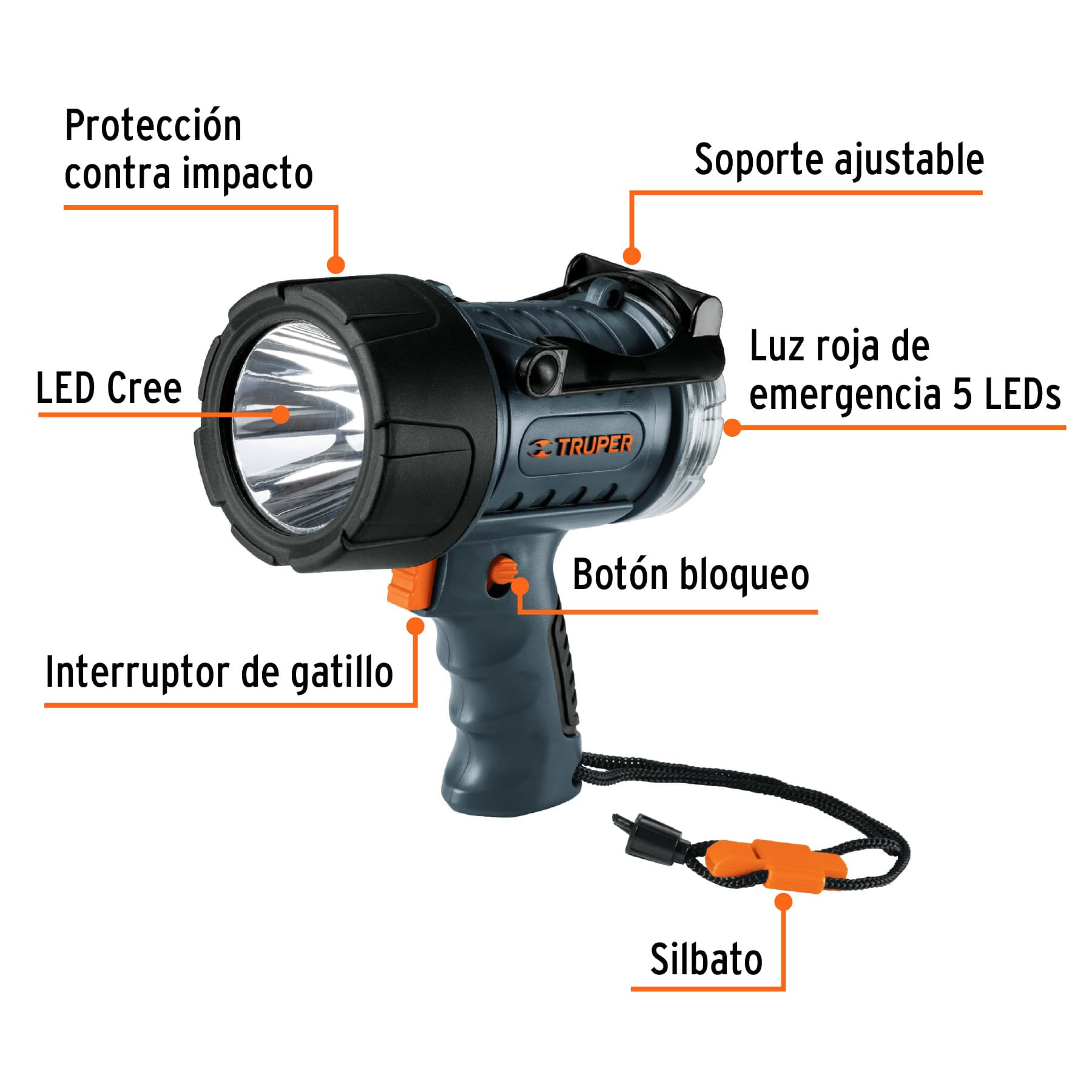 Lámpara recargable de LED 550 lm alta potencia, Truper, Lámparas ... Lámpara recargable de LED 550 lm alta potencia, Truper, Lámparas ...
